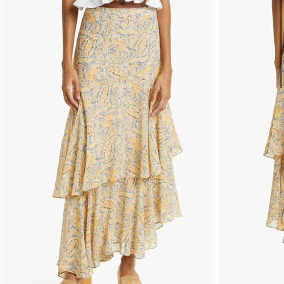 Veronica Beard | Skirts | Veronica Beard Kaneli Paisley Tiered Skirt ...